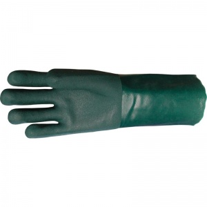 Green Double Dipped 14" PVC Gauntlets V335 - SafetyGloves.co.uk